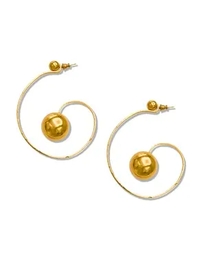 JAREDJAMIN Orbita Swirl Hoop Earrings - Gold