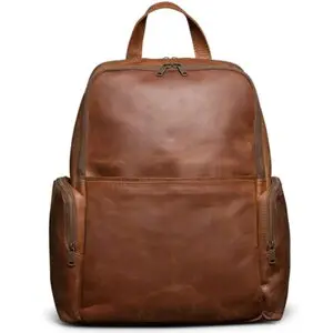 HIDES LEATHER CO. Minelli Leather Backpack - Brown