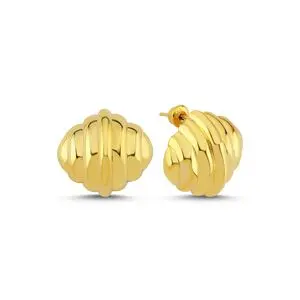 REIAN JEWELLERY Shell Stud Earrings - Gold
