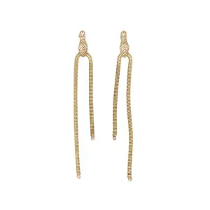 ZEWORKS Brassghetti Naga Earrings - Gold