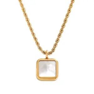 BERMUDA WATCH COMPANY Zya Pearl Pendant Rope Necklace - Gold