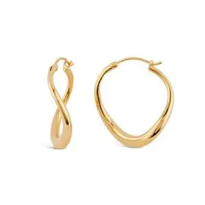 DINNY HALL Wave Gold Small Hoops - Gold/yellow