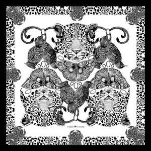 EMILY CARTER Neutrals The Tropical Leopard Neckerchief