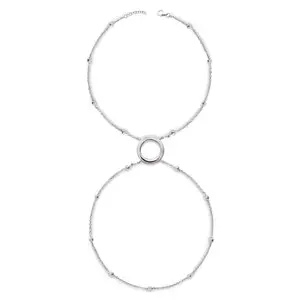 LUCY QUARTERMAINE Solid Sterling Art Deco Hand Chain - Silver