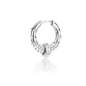 KASUN LONDON Hoop Earring - Silver