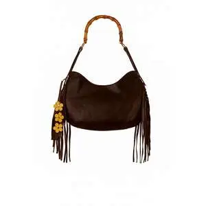F3ROG BY RANA Fringe Gordon Hobo Bag - Brown