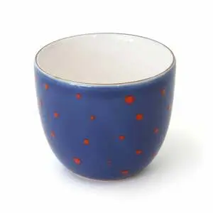 Lali Design Studio Blue / Red / White Enjoy Navy Confetti Espresso Cup Porcelain - Blue/red/white