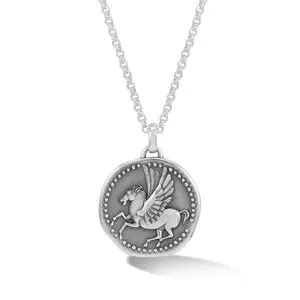 DOWER & HALL Pegasus Talisman Necklace - Silver