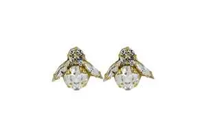VICKISARGE Big Bee Pierced Earrings - Yellow