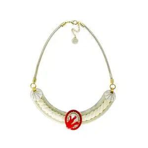 GISSA BICALHO Coral And Pearl Cord Necklace - Red