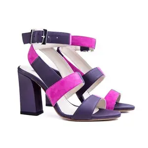 ROSAMUND MUIR LONDON Stefana Testaccio High Heel Sandals - Purple/pink