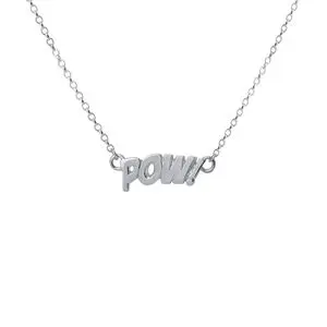 EDGE ONLY Mini Pow! Letters Necklace - Silver