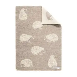 J.J.Textile Hedgehog Little Wool Blanket - Brown