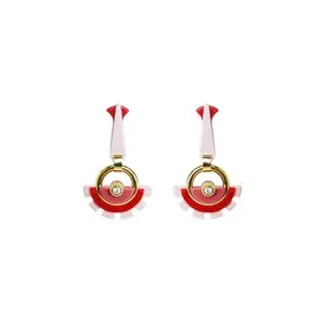 GISSA BICALHO Acrylic Hoop Dangle Earrings - Pink