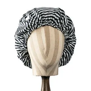 SOFT STROKES SILK Pure Mulberry Silk Double Layer Bonnet - Black