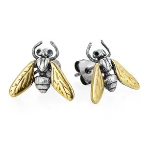 YASMIN EVERLEY JEWELLERY Gilded Hoverfly Stud Earrings - Silver