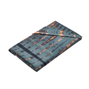Pink Haley Hand Dyed Beach Sarong In Deep Sea - Blue