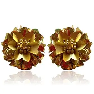 PINAR OZEVLAT Blossom Stud Earrings Gold