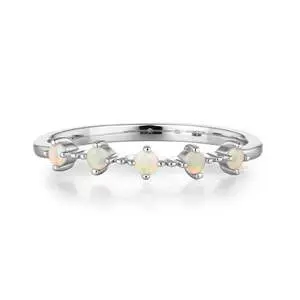 AZURA JEWELRY NEW YORK Celestial Opal Ring - Silver