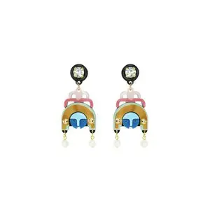 GISSA BICALHO Ixchel Acrylic Dangle Earrings - Blue