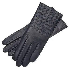 1861 GLOVE MANUFACTORY Trani Woven Leather Gloves - Blue
