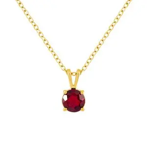 AVIR NEW YORK Solid Yellow Gold Ruby Necklace