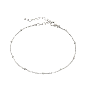 SPERO LONDON Bead Curb Chain Sterling Satellite Bracelet - Silver