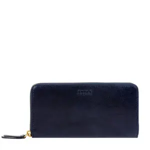 TIME RESISTANCE Women’s Leather Continental Wallet Excellent - Blue