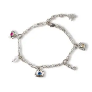 CLASSICHARMS Gemstone Charm Anklet - Silver