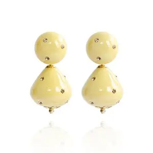 SAULE LABEL Nina Drop Earrings - Yellow