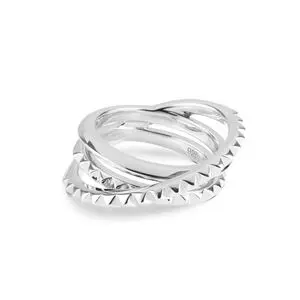 KASUN LONDON Entwined Serpent Ring
