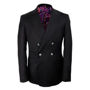 DAVID WEJ Aldo Double Breasted Peak Lapel Blazer