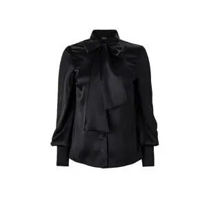 LITA COUTURE Silk Blend Bow Blouse