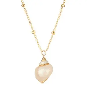 MY LITTLE NATURE Seashell Pendant Necklace - White
