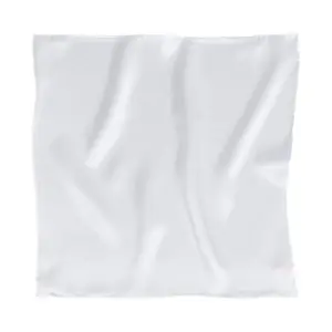LOST PATTERN Dapper Fold Silk Pocket Square - White