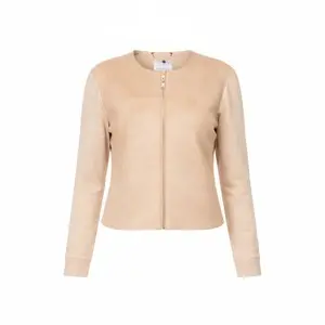 FRANCHETTI BOND Gianella Suedette Jacket - Beige