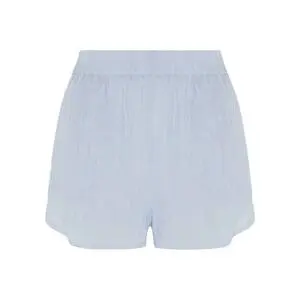 THE SUMMER EDIT Linen Blend Shorts - Blue