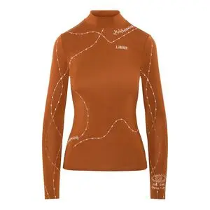 LIMAR Tattoo Line Graphic Turtleneck Top