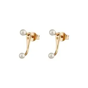 SCREAM PRETTY Pearl Dot Ear Jacket Stud Earrings - Gold