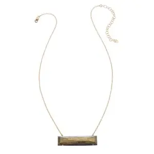 HEATHER HAWKINS Semi-precious Gemstone Bar Necklace - Gold