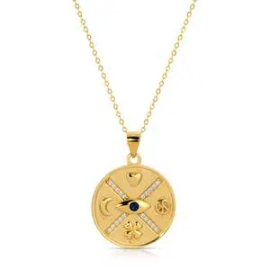 ZEPPLIN THE LABEL Protection Pendant Necklace - Gold