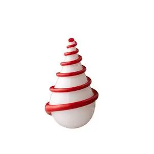 ANATOLIACRAFT White / Red White & Red Glass Christmas Tree Sculpture - White/red