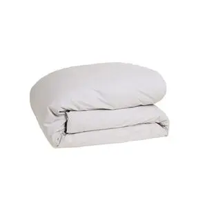 Joro Grey / Silver Percale Organic Cotton Duvet Cover Equinox Silver - Grey/silver