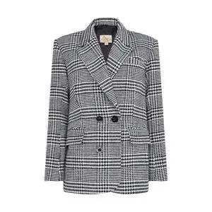 HAY LIFE Checked Double Breasted Blazer