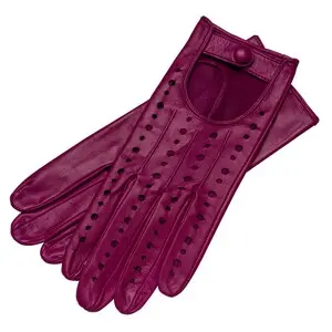 1861 GLOVE MANUFACTORY Rimini Leather Driving Gloves - Black
