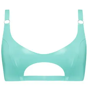 ELISSA POPPY Latex Cut Out Bralette Jade - Green
