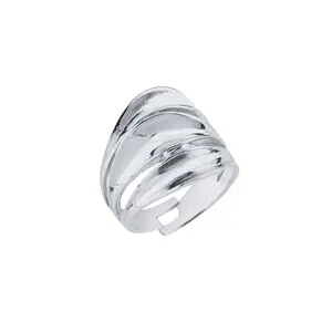 LINYA JEWELLERY Triple Asymmetric Ring - Silver