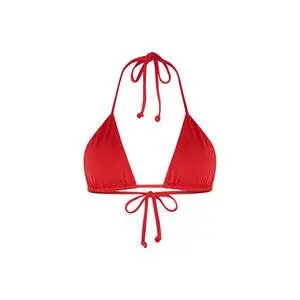 CHAUDE SWIMWEAR Toni Triangle String Bikini Top - Red