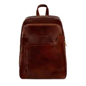 TIME RESISTANCE Large Leather Backpack