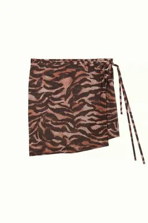 CAMILA CTG Serengeti Print Wrap Skirt - Brown
